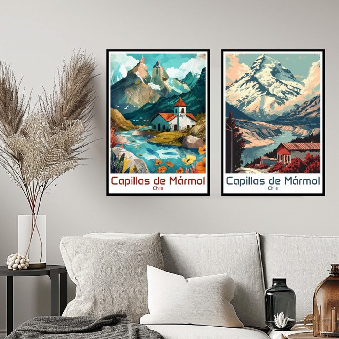 Marble Cathedral Chile Poster Travel Print Wall Capillas De Mármol ...