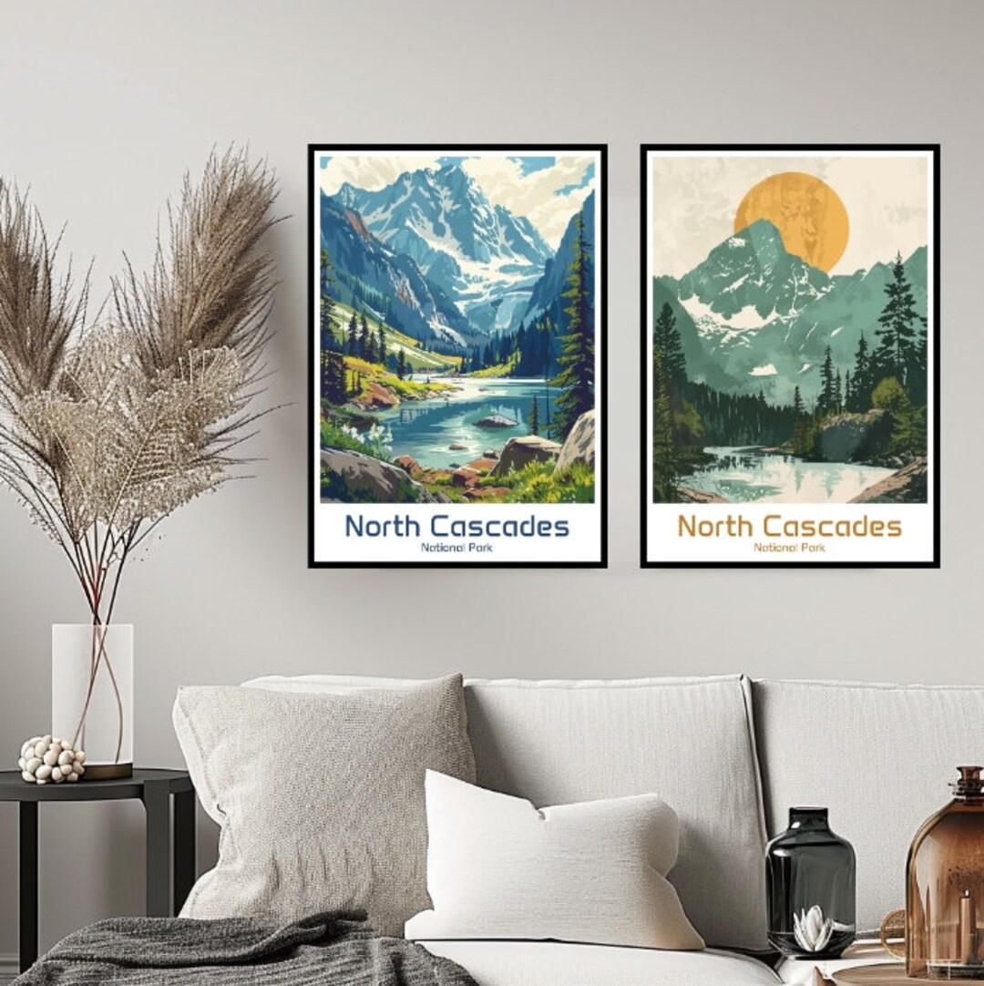 North Cascades National Park Poster Travel Print Washington North ...
