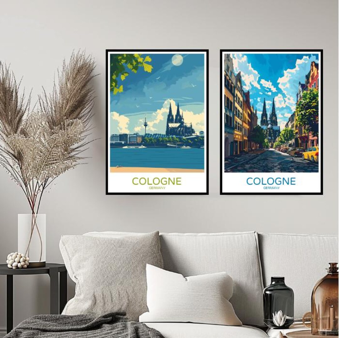 Cologne Germany Poster Travel Print Cologne Köln Deutschland Wall Home ...