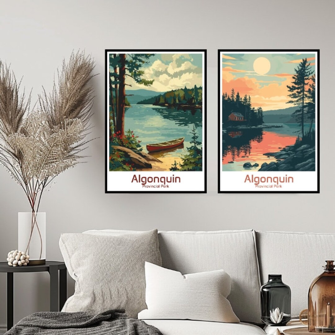Algonquin Provincial Park Poster Travel Print Ontario Algonquin Park ...