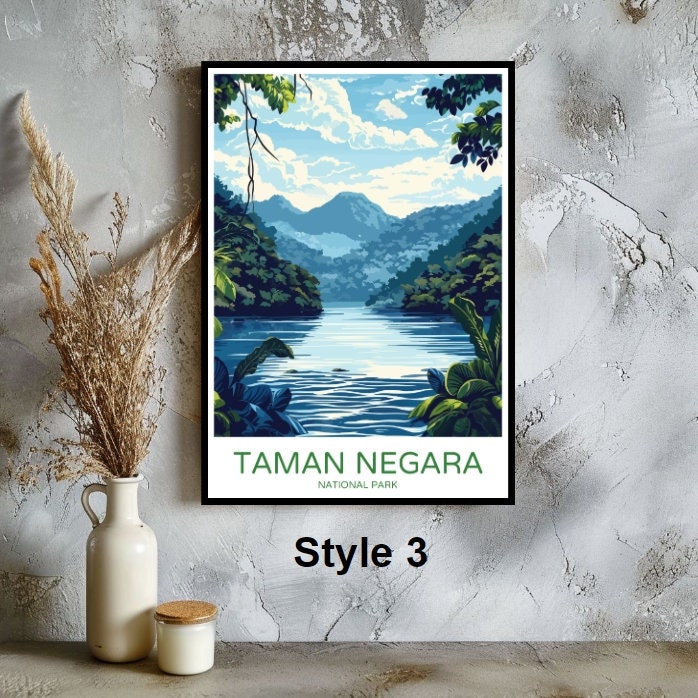 Taman Negara National Park Malaysia Poster Travel Print Taman Negara ...