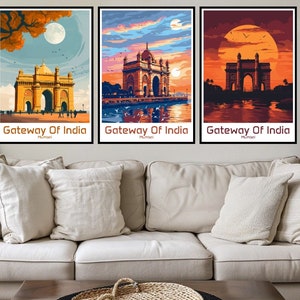 Gateway of India Poster Travel Wall Print India Mumbai Gateway of India ...