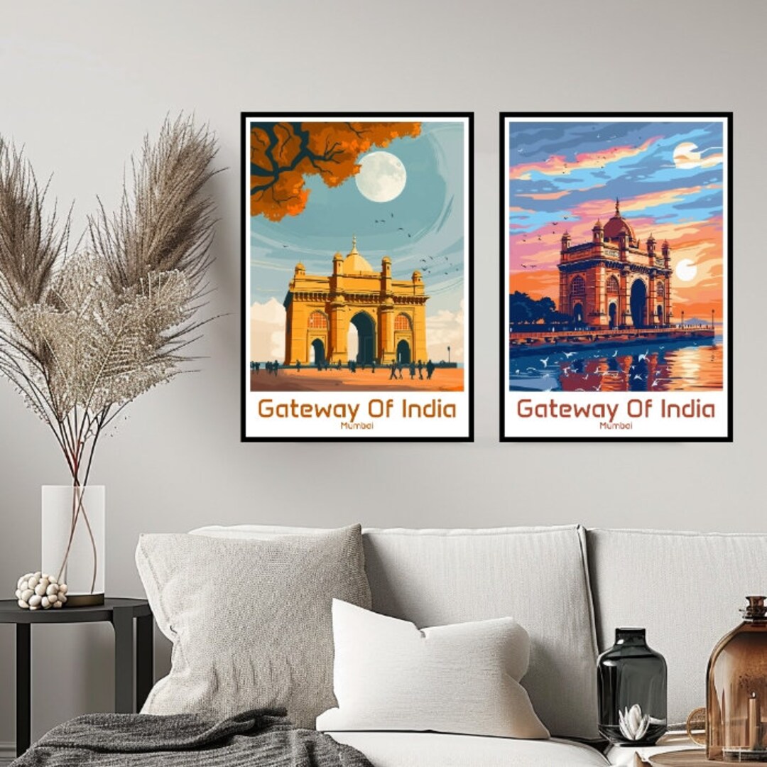 Gateway of India Poster Travel Wall Print India Mumbai Gateway of India ...