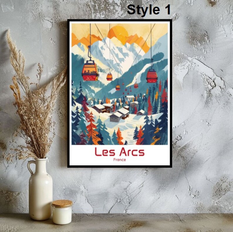 Les Arcs France Poster Travel Print Wall France Les Arcs Poster Wall ...