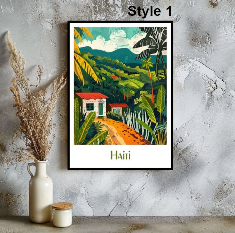 Haiti Poster Travel Print Wall Haiti Poster Wall Art Home Decor Canvas ...