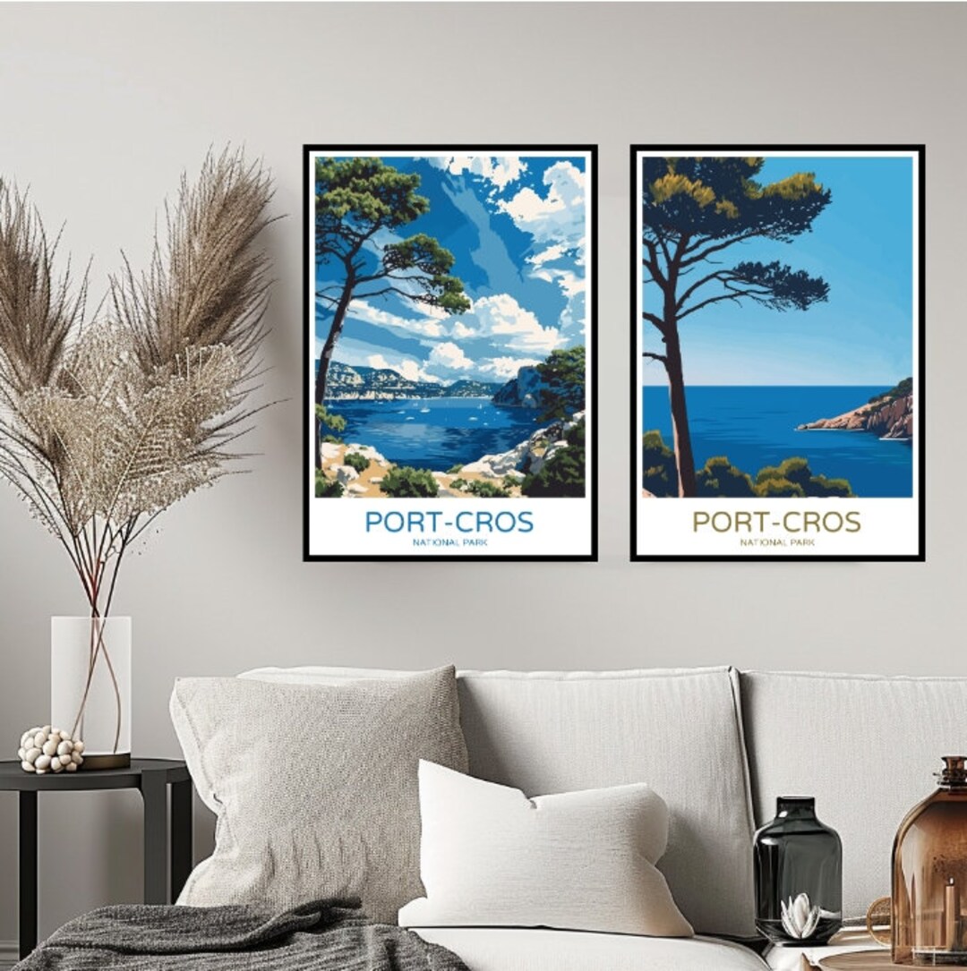 Port-cros National Park France Poster Travel Print Porquerolles Islands ...