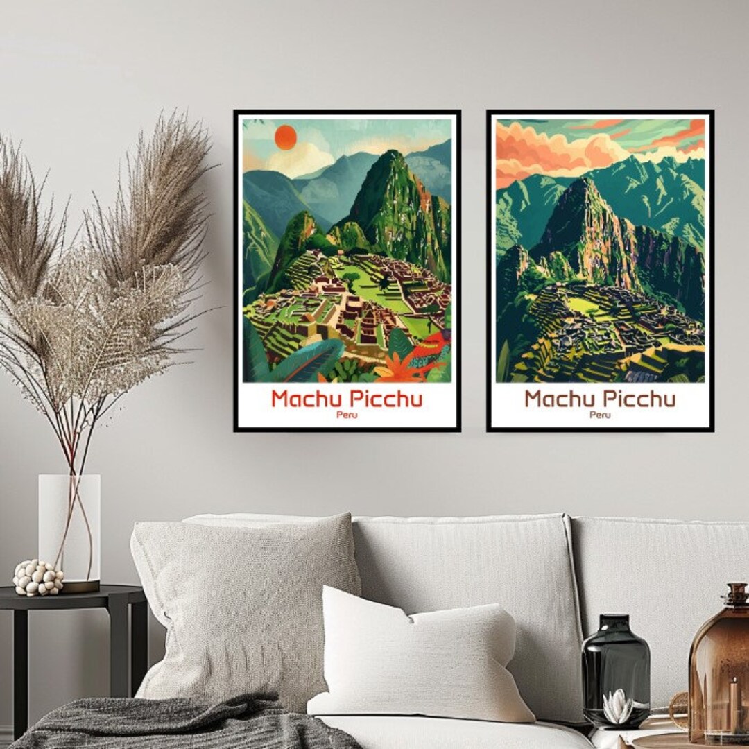 Machu Picchu Peru Poster Travel Print Wall Peru Poster Wall Art Home ...