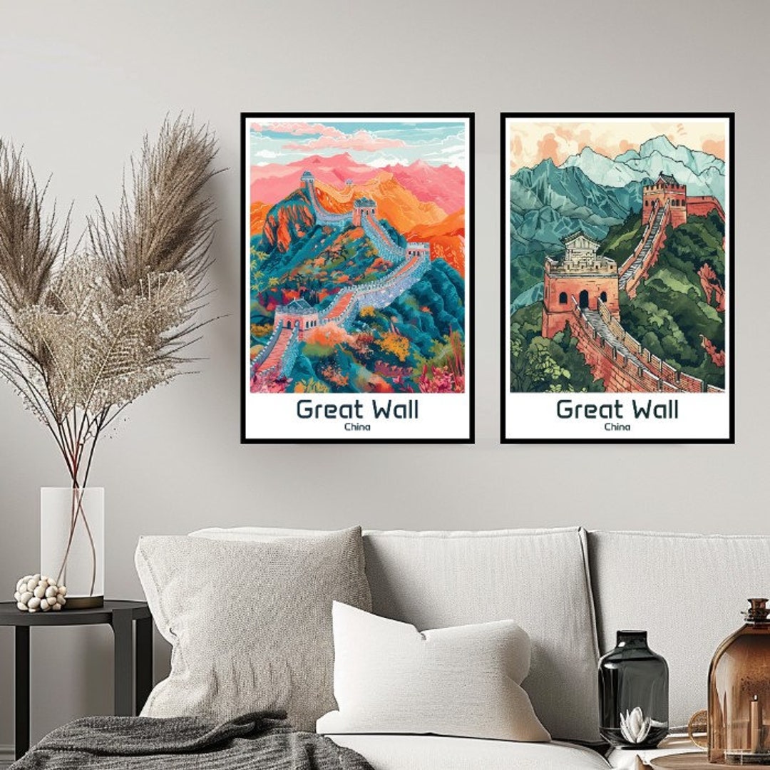 Great Wall of China Poster Travel Print Wall China Poster Wall Art Home ...