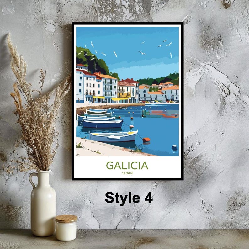 Galicia Spain Poster Travel Print Galicia Iberian Santiago De ...