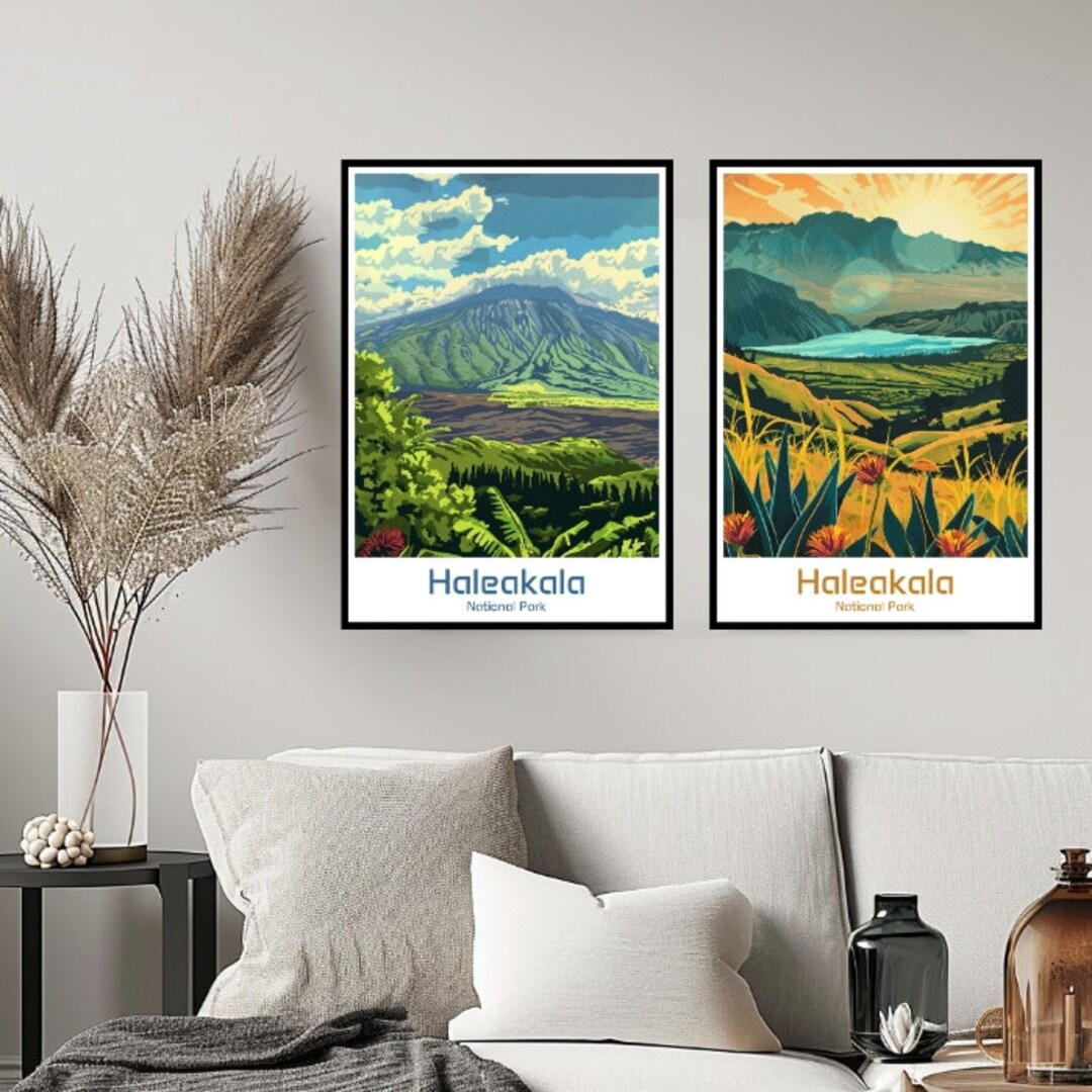 Haleakala National Park Poster Travel Print Hawaii Haleakala Park Wall Home Decor Canvas Travel ...