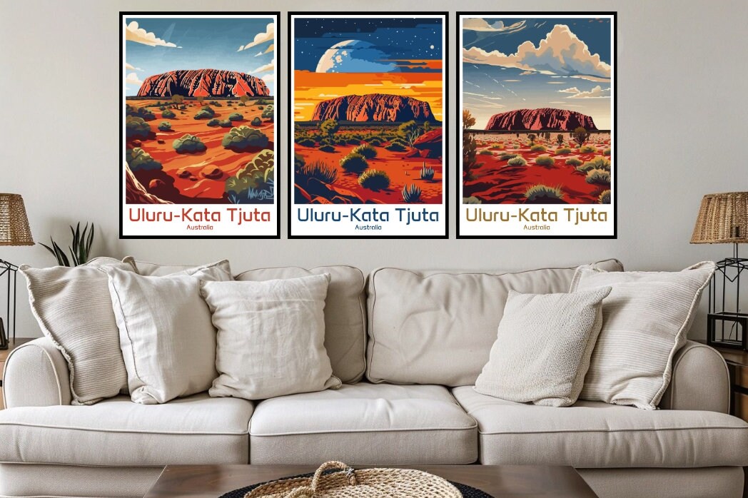 Uluru-kata Tjuta National Park Poster Travel Print Wall Uluru-kata ...