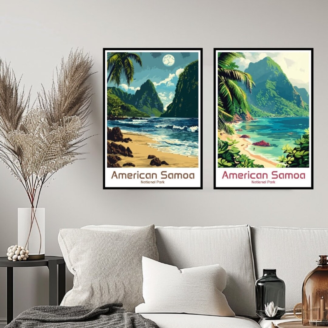 National Park of American Samoa Poster Travel Print Samoa Park Wall Art ...