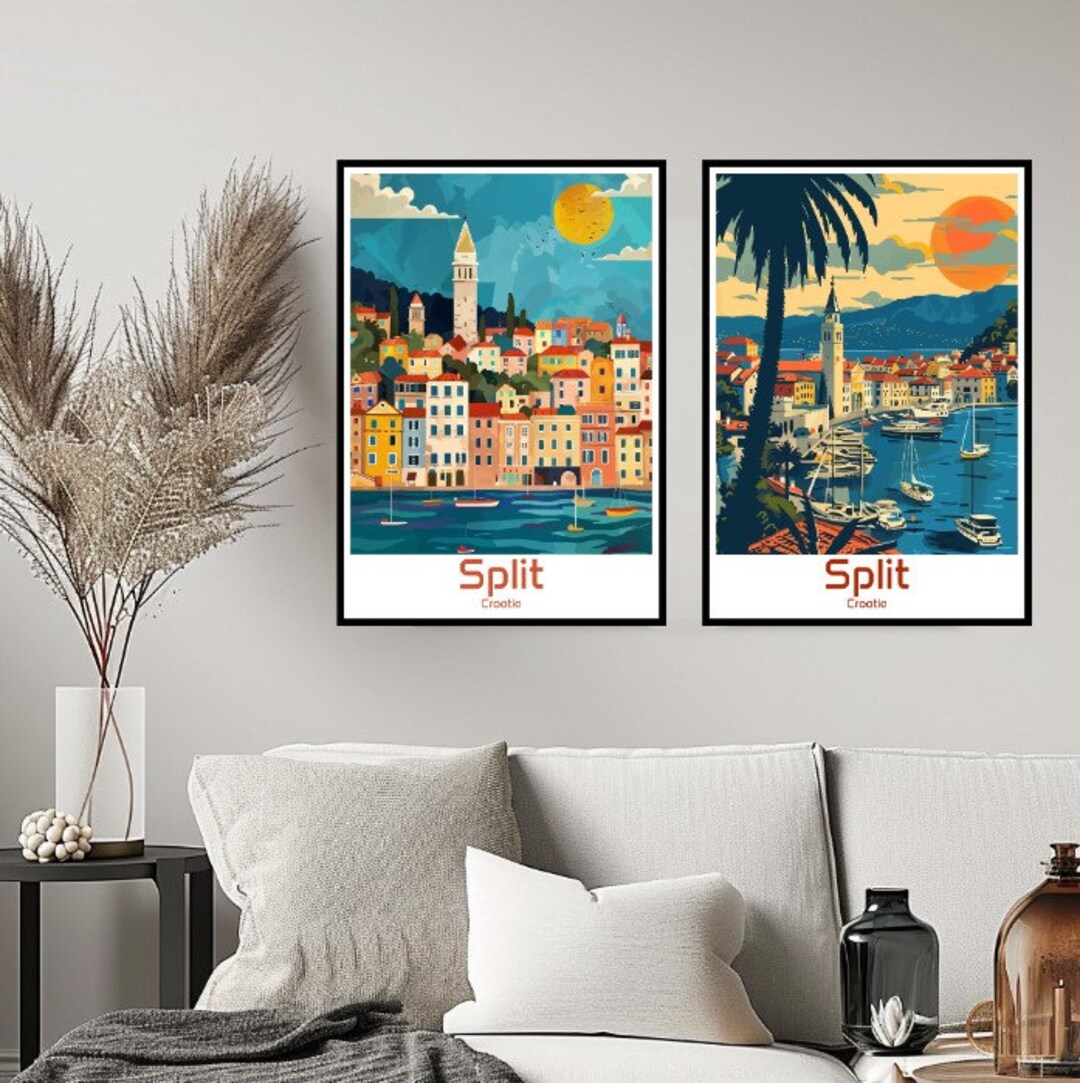 Split Croatia Poster Travel Print Wall Split Croatia Poster Wall Art ...