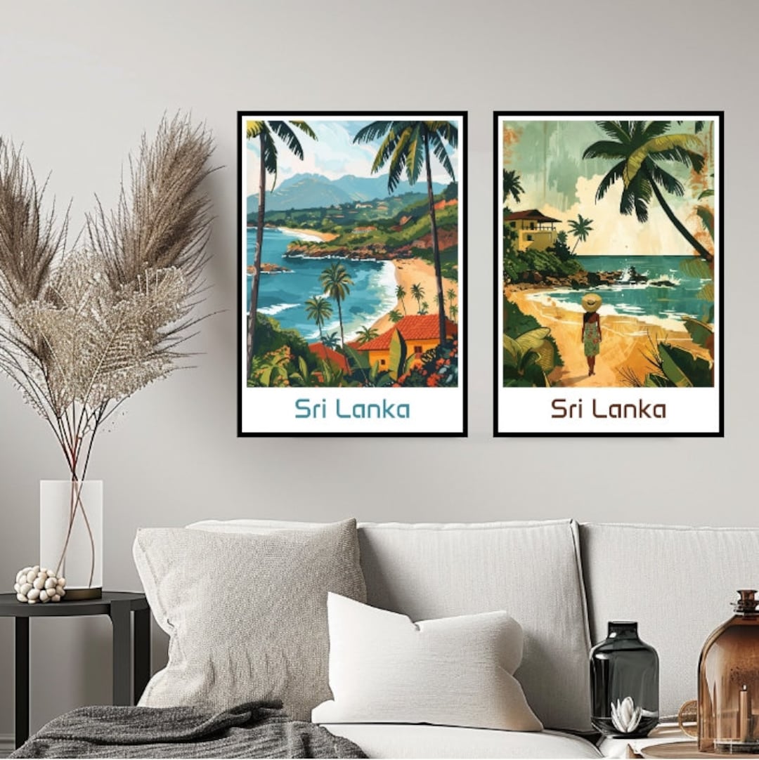 Sri Lanka Travel Poster Print Wall Sri Lanka South Asia Poster Wall ...