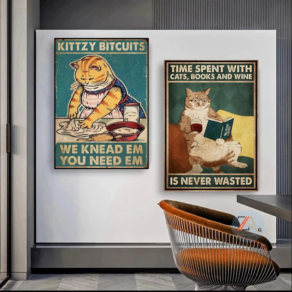 Vintage Canvas Poster Let Me Check My Giveashitometer Nope - Etsy