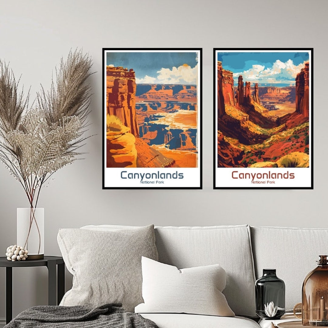 Canyonlands National Park Poster Travel Print Canyonlands Park Wall ...