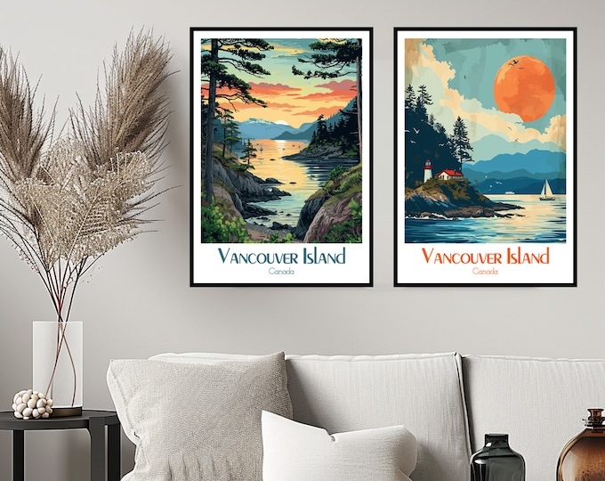 Vancouver Island BC Vintage Travel Poster - Etsy Canada