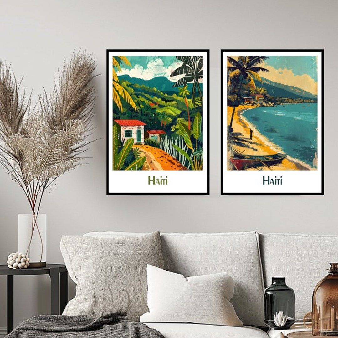 Haiti Poster Travel Print Wall Haiti Poster Wall Art Home Decor Canvas ...
