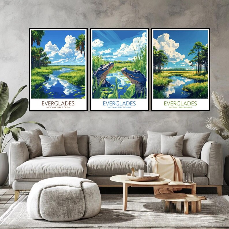 Everglades National Park Florida Poster Travel Print Everglades United ...