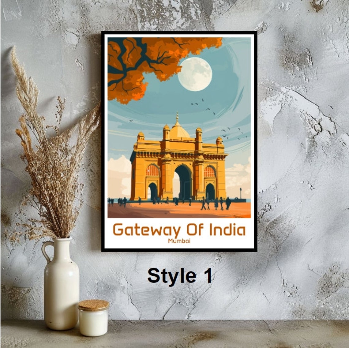 Gateway of India Poster Travel Wall Print India Mumbai Gateway of India ...