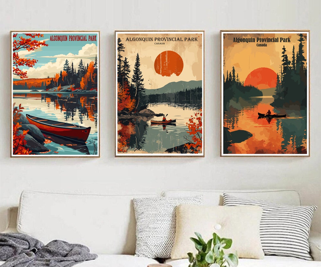 Algonquin Provincial Park Canada Travel Poster Print Wall Art Ontario ...