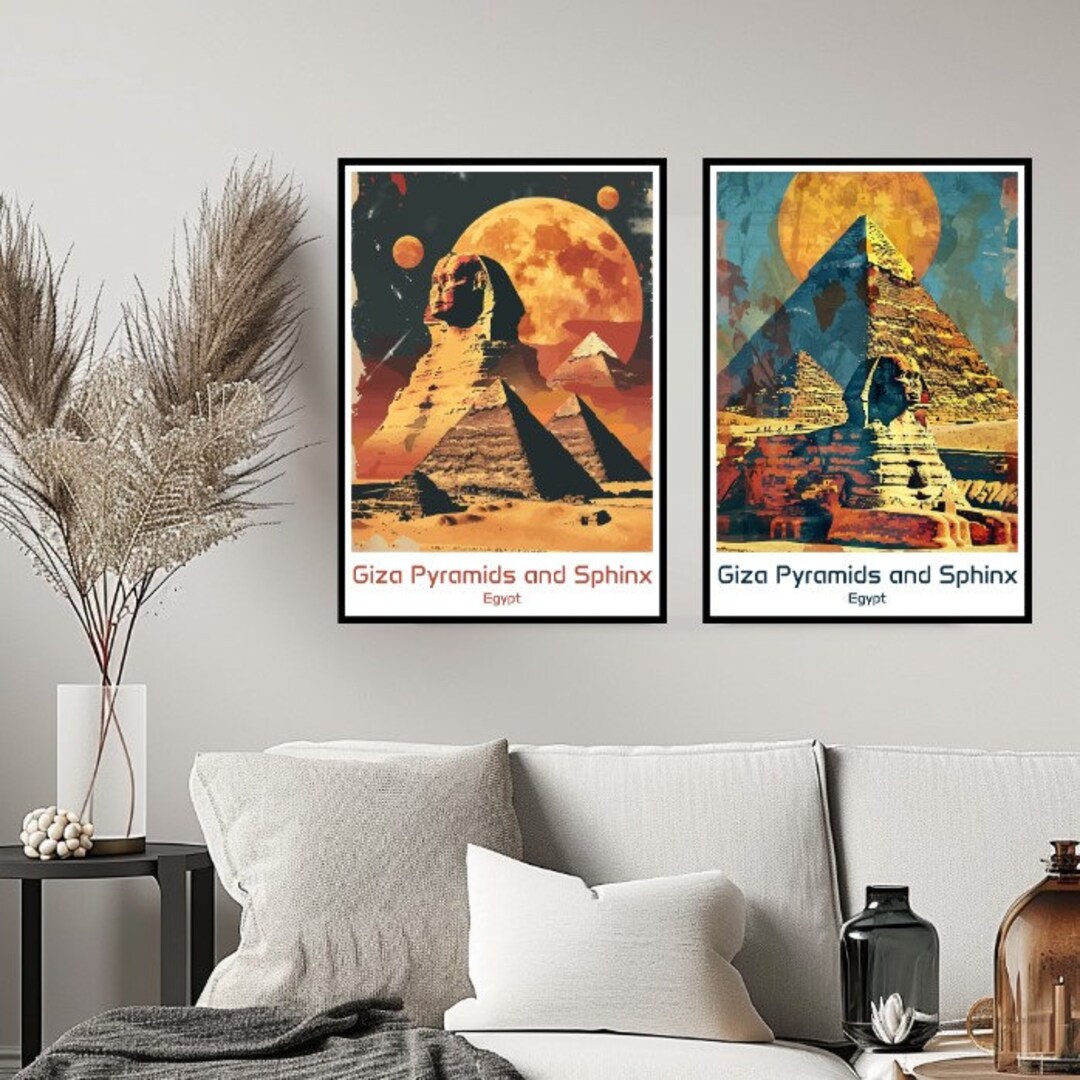 The Great Sphinx of Giza Egypt Poster Travel Print Wall Sphinx Poster ...