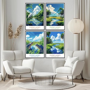 Everglades National Park Florida Poster Travel Print Everglades United ...