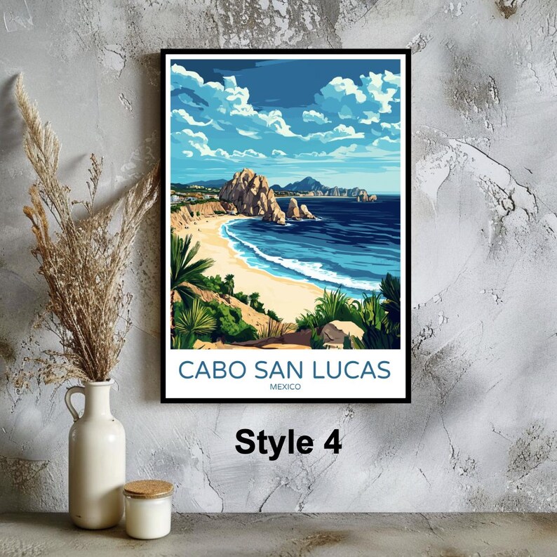 Cabo San Lucas Mexico Poster Travel Print Cabo San Lucas Baja ...