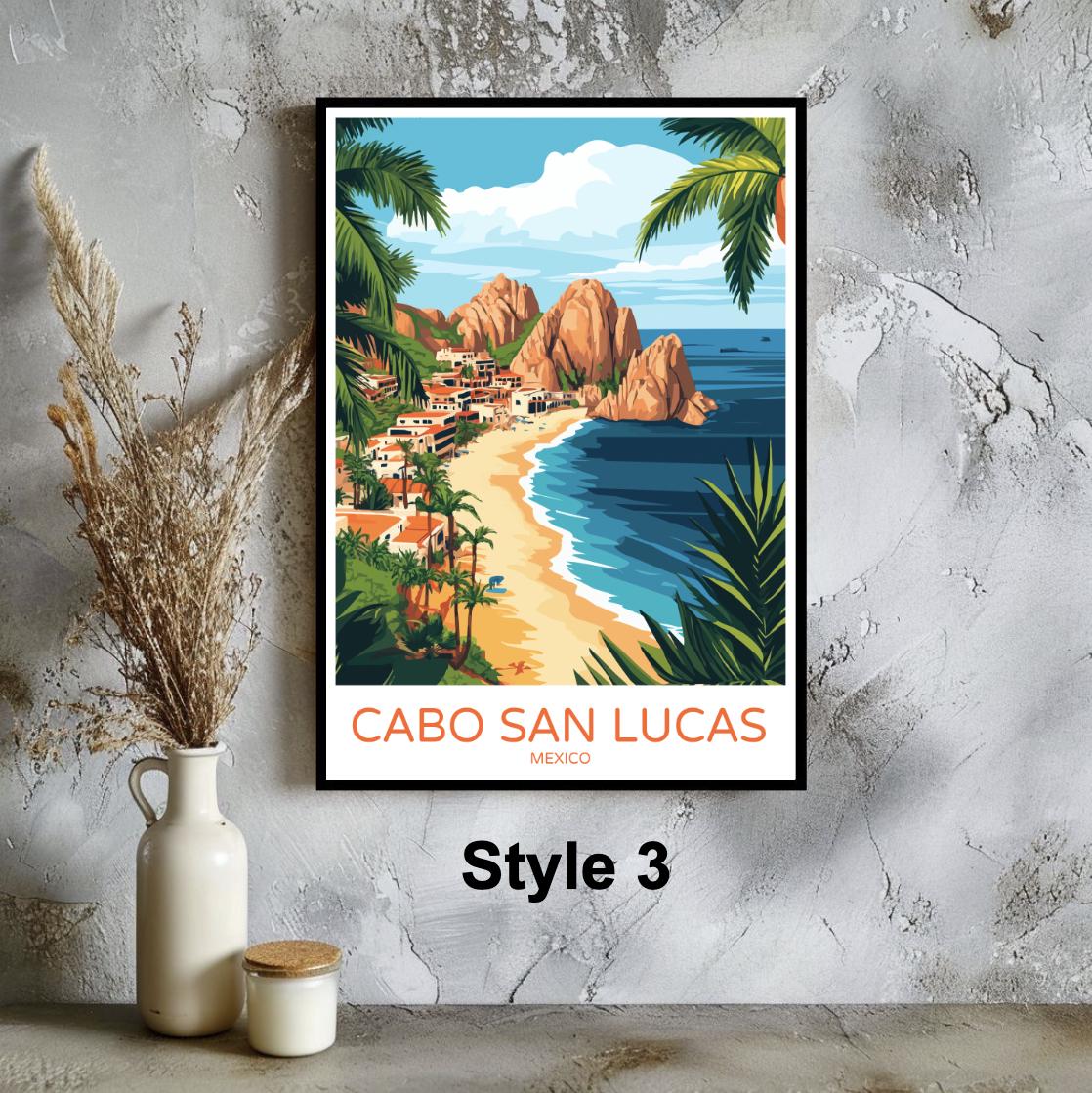 Cabo San Lucas Mexico Poster Travel Print Cabo San Lucas Baja ...