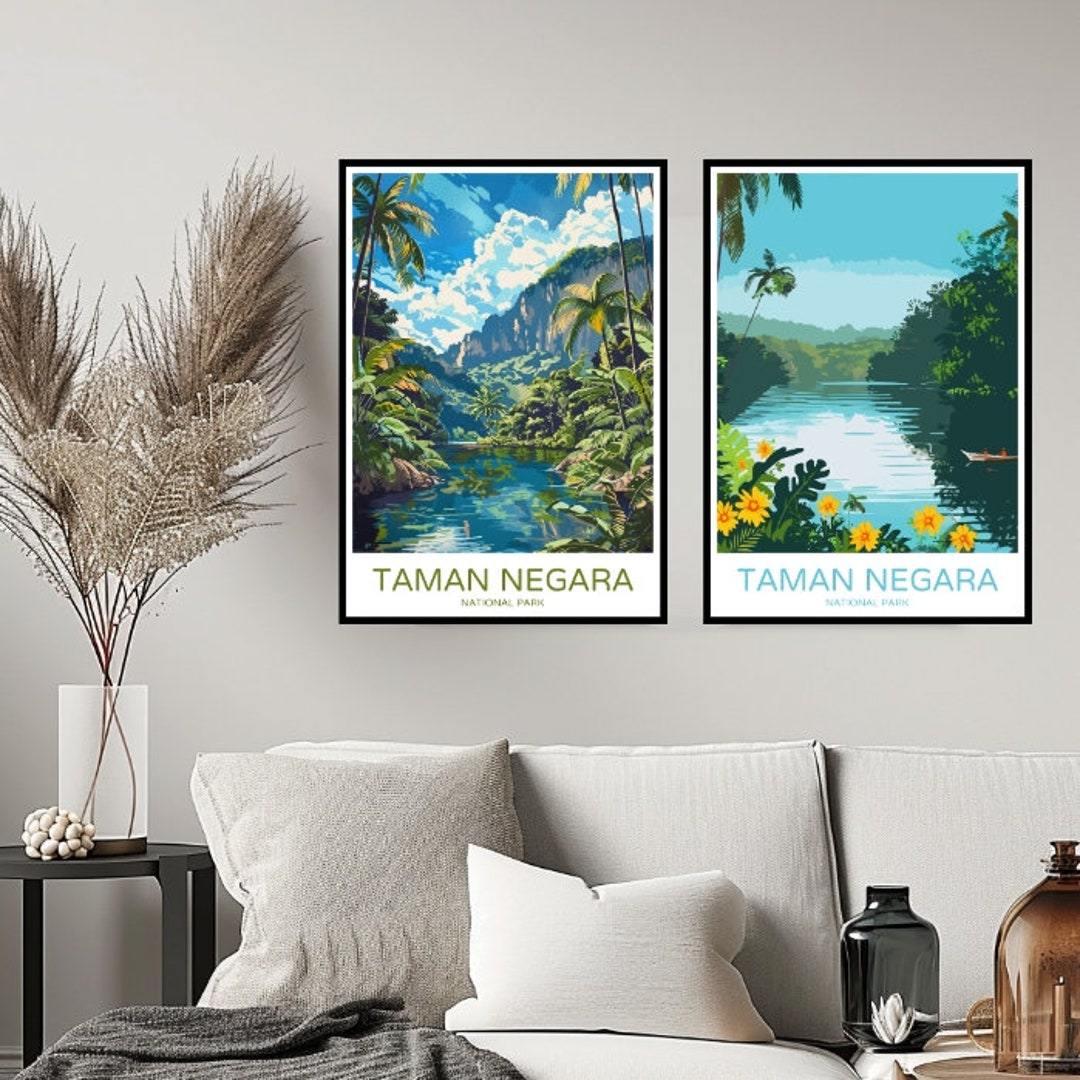 Taman Negara National Park Malaysia Poster Travel Print Taman Negara ...
