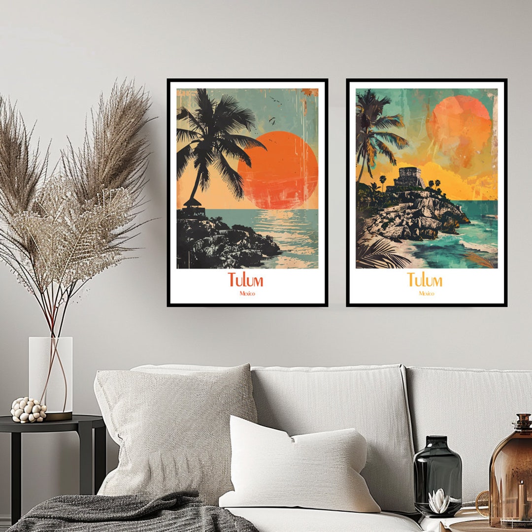 Tulum Mexico Travel Poster Print Wall Mexico Tulum Poster Wall Poster ...
