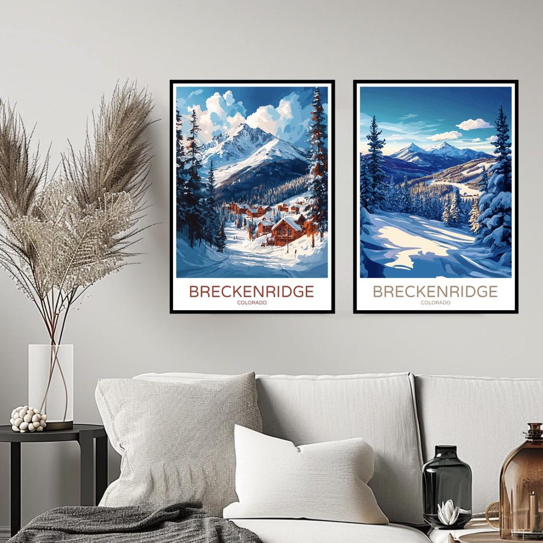 Breckenridge Colorado Poster Travel Print Breckenridge Ski Resort ...