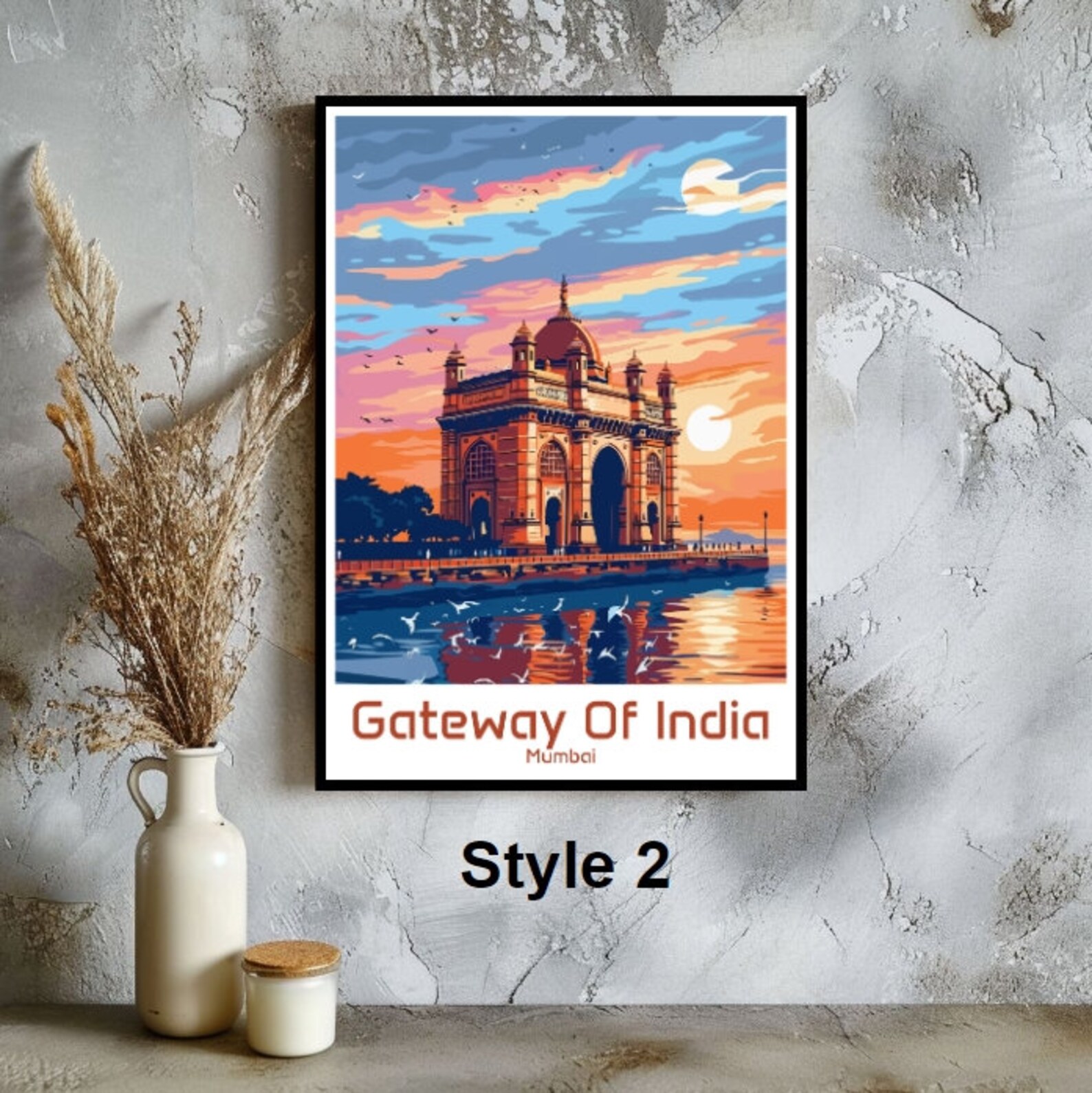 Gateway of India Poster Travel Wall Print India Mumbai Gateway of India ...