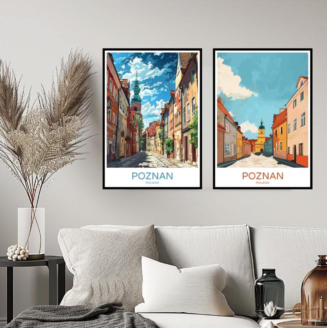 Poznan Poland Poster Travel Print Poznan River Warta Greater Poland ...