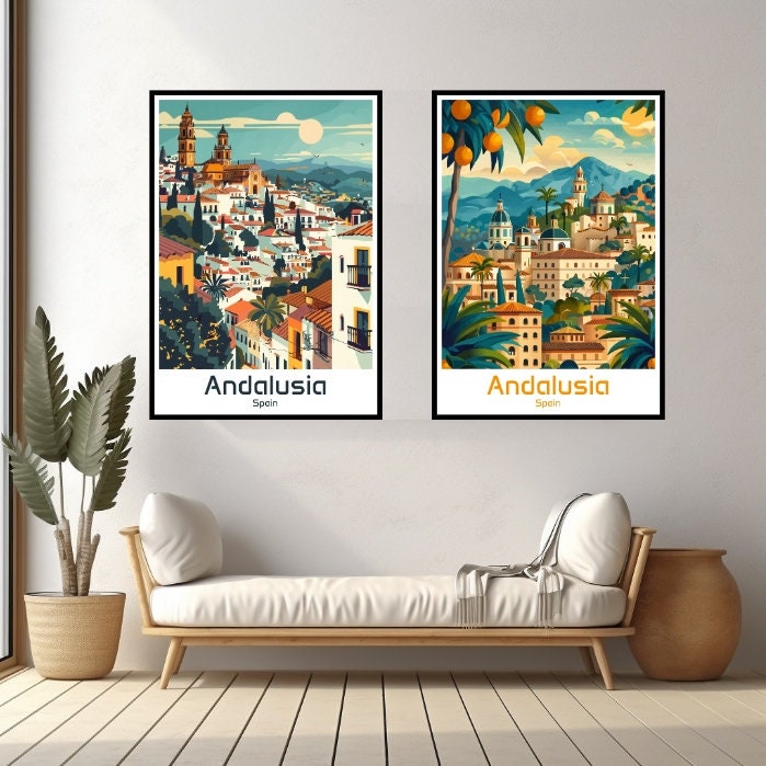 Andalusia Spain Poster Travel Print Wall Spain Andalusia Poster Wall ...