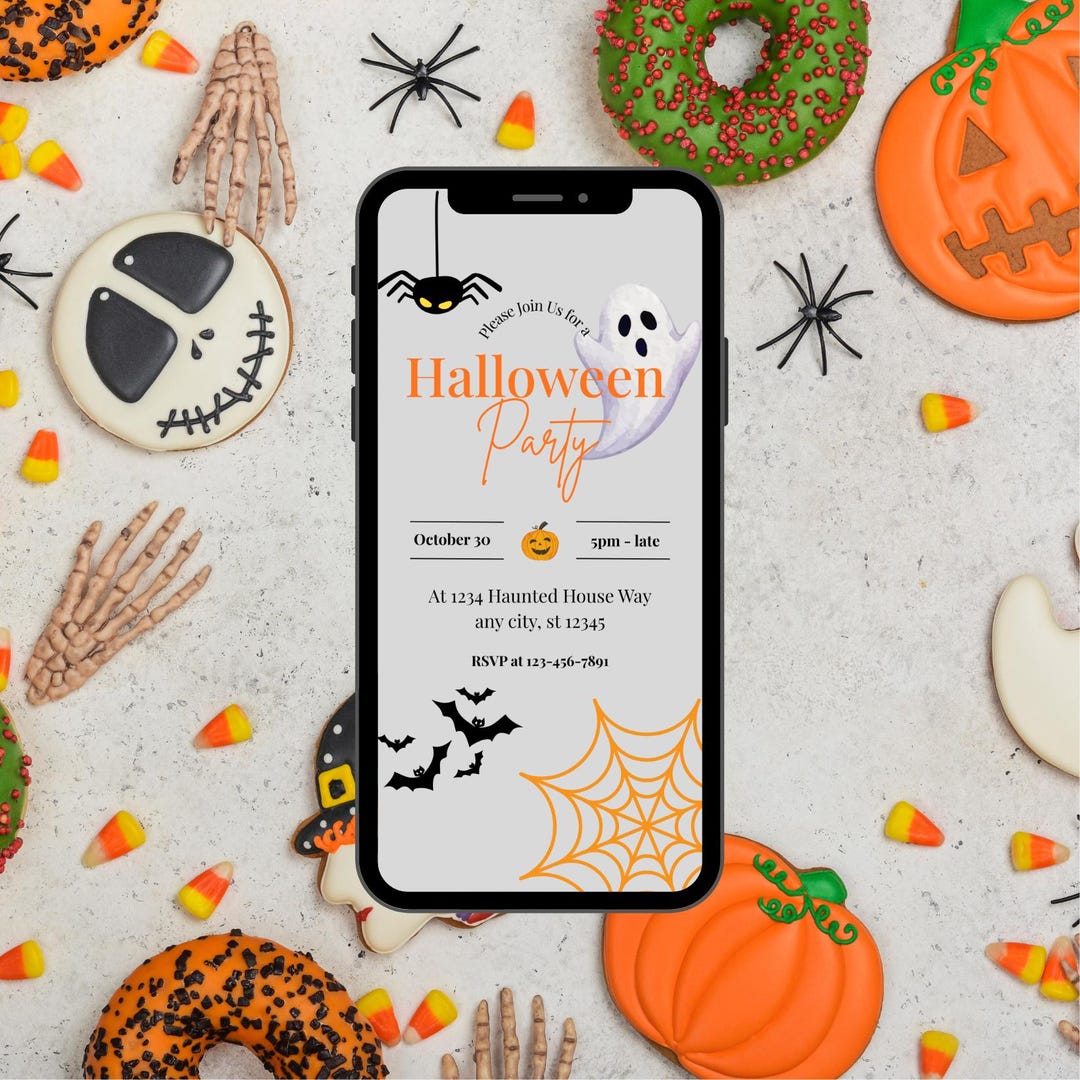 Editable Halloween Party Invitation Template (digital Download) - Etsy