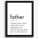 Father Definition Printable Wall Art, Father's Day Sign Gift Idea, Dad ...