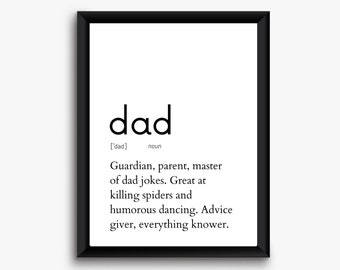 Papa Definition Printable Wall Art, Father's Day Sign Gift Idea ...