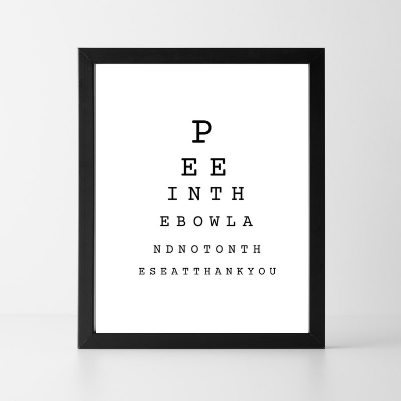 Pee in the Bowl Sign - Etsy