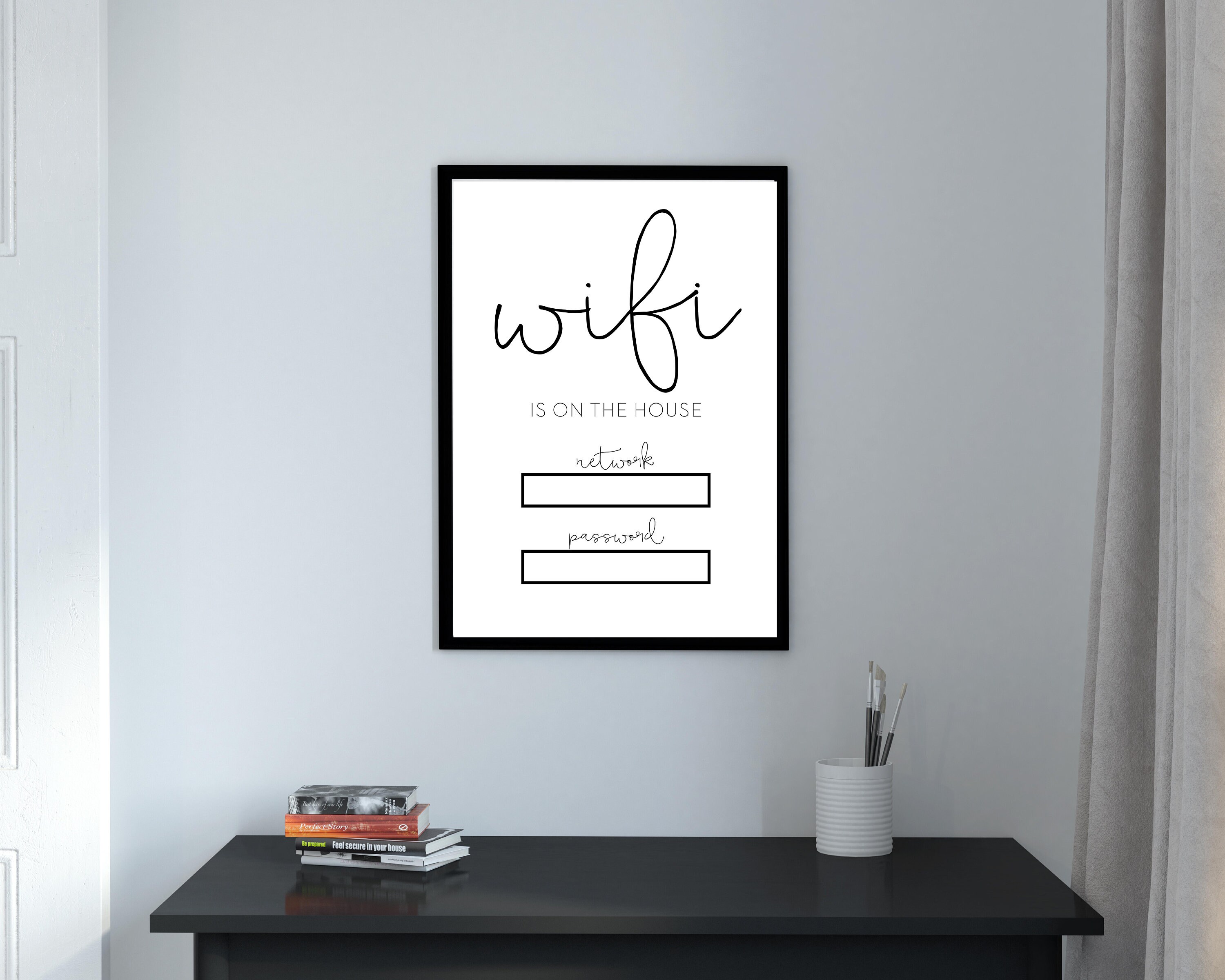 Wifi Password PRINTABLE Wall Art,instant Download Print,guest Room Art ...
