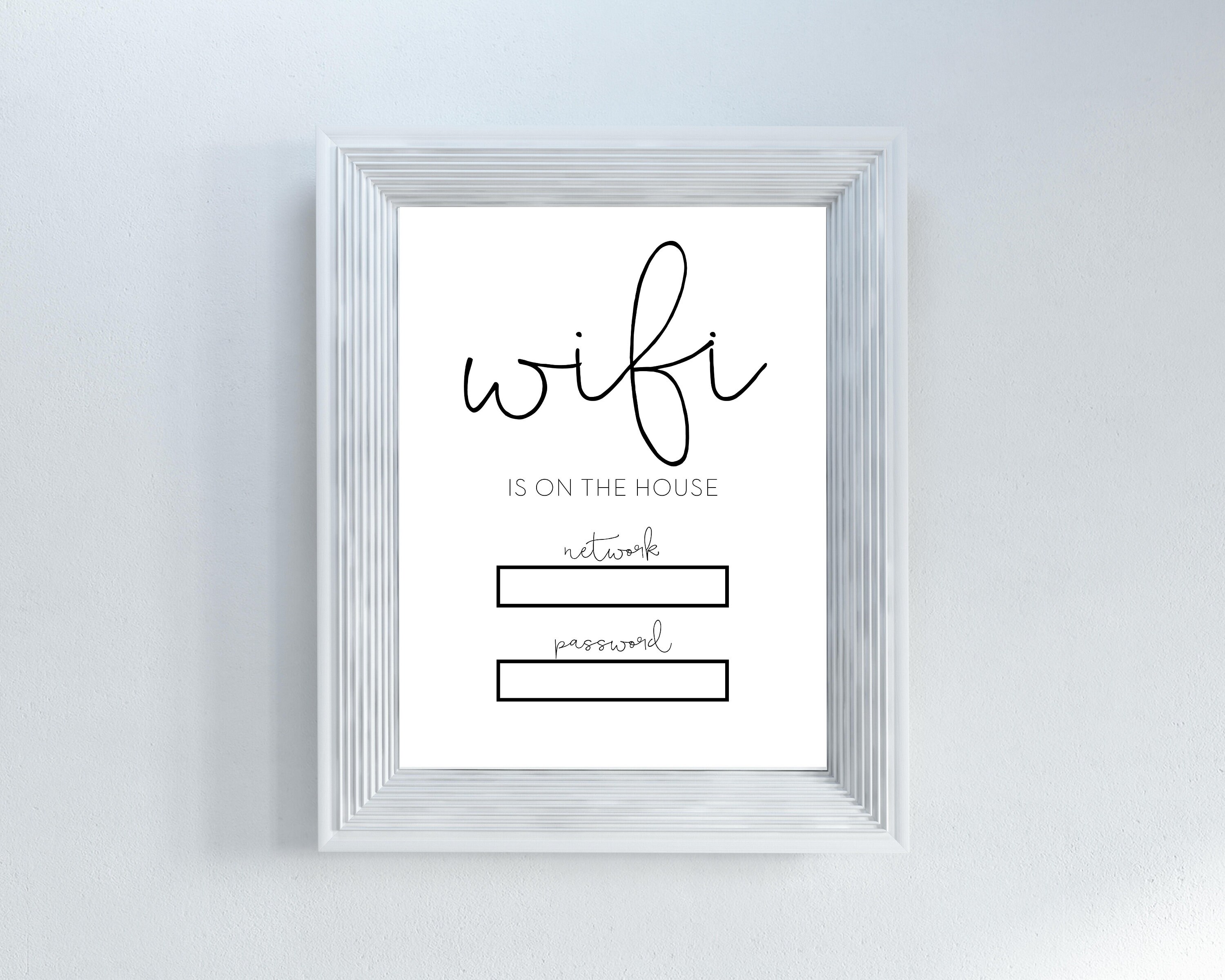 Wifi Password PRINTABLE Wall Art,instant Download Print,guest Room Art ...