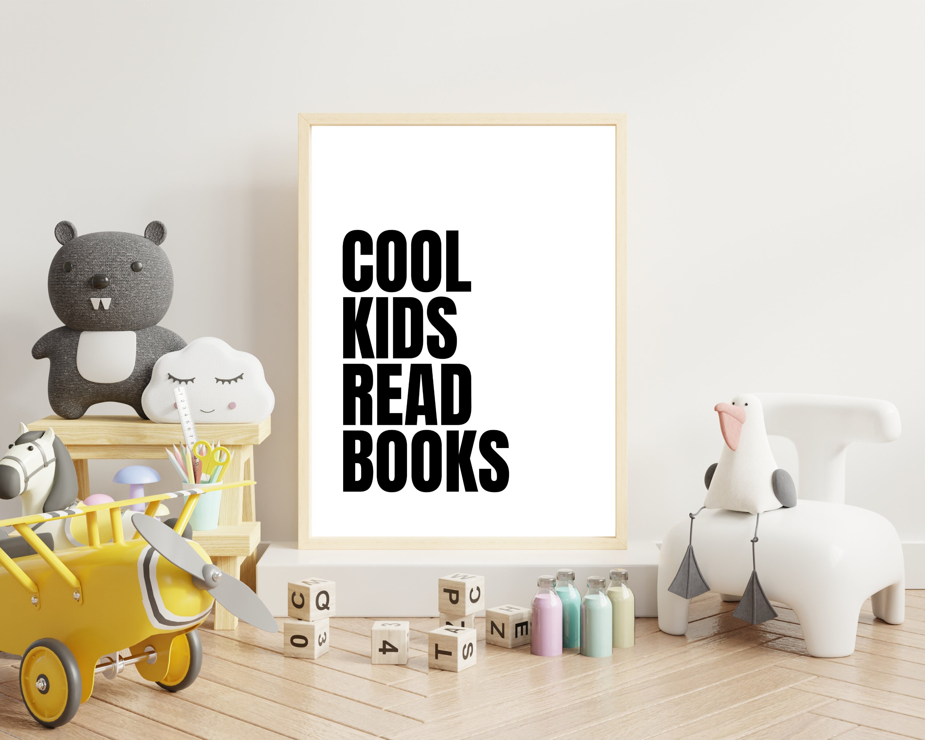 Cool Kids Read Books Printable Wall Art School Room Decor - Etsy
