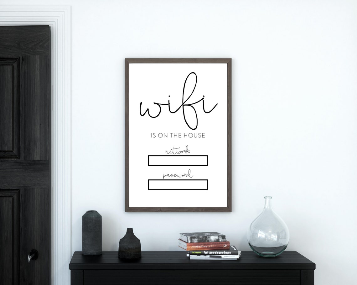 Wifi Password PRINTABLE Wall Art,instant Download Print,guest Room Art ...