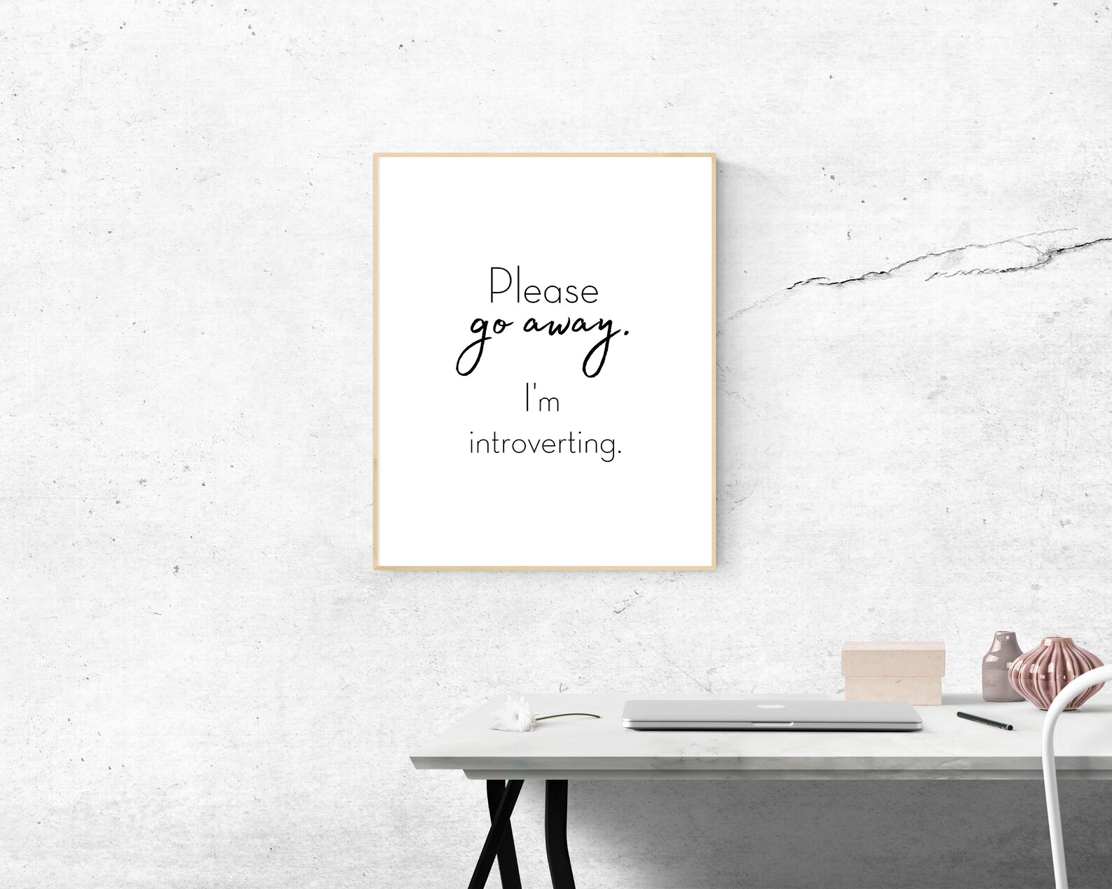 Please Go Away I'm Introverting Printable Wall Art,wall Quote Printable ...