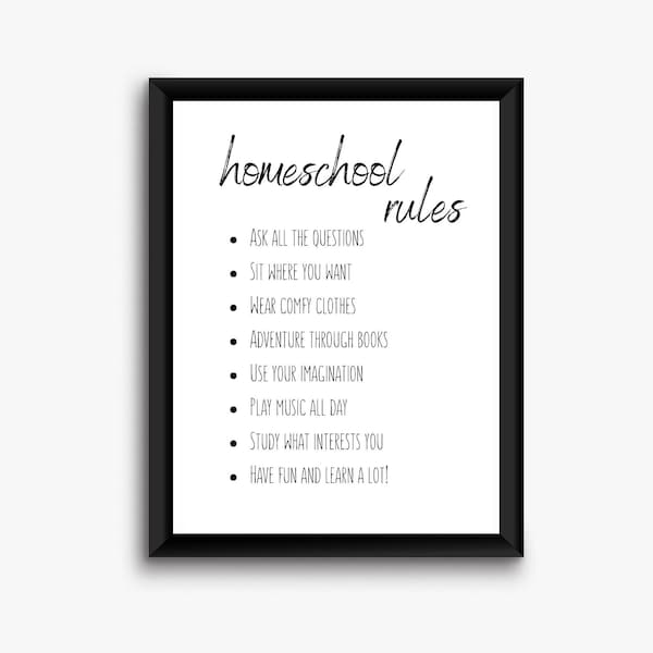 Homeschool Wall Art - Etsy