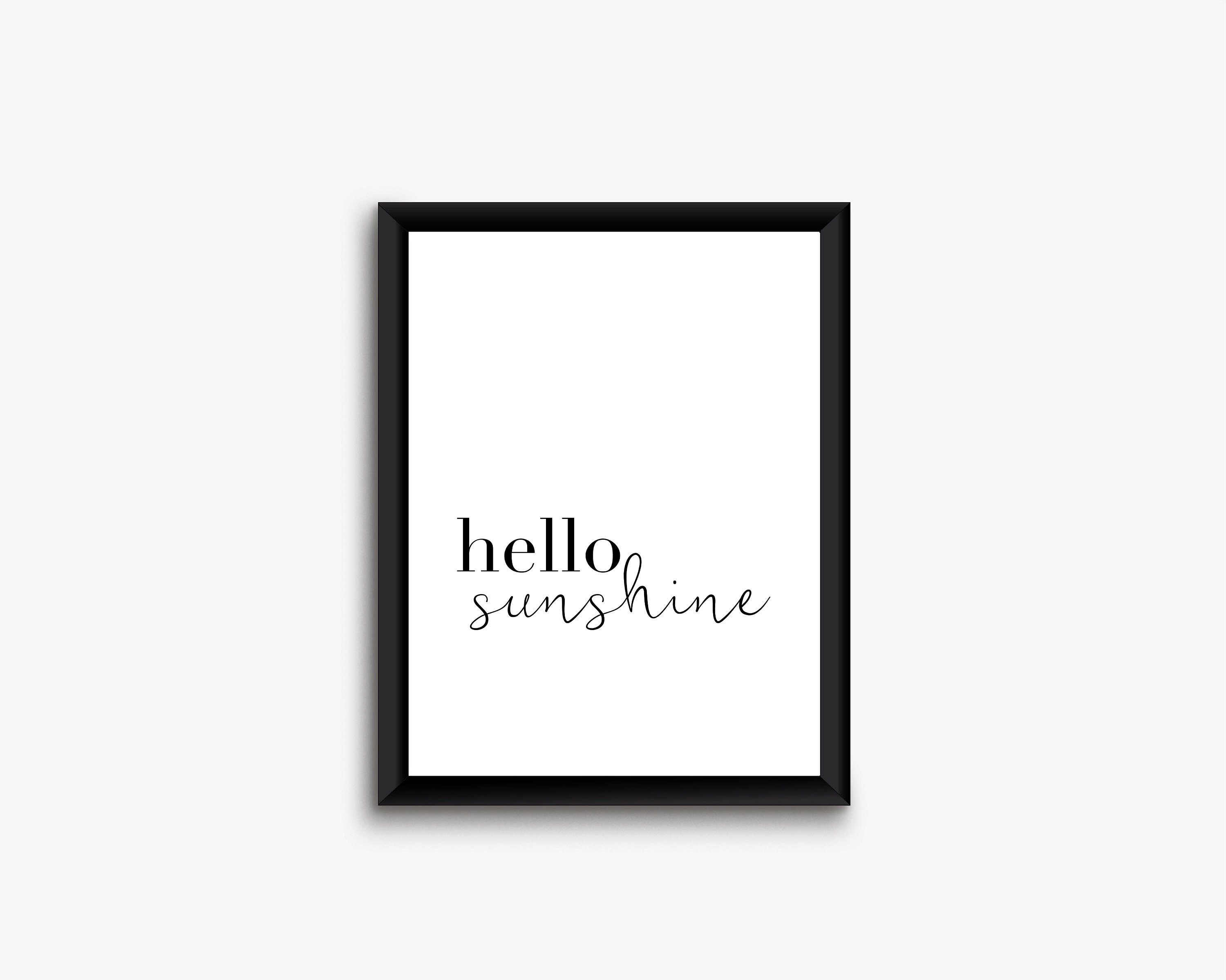 Hello Sunshine Printable Wall Art Instant Download, Summer Quotes ...