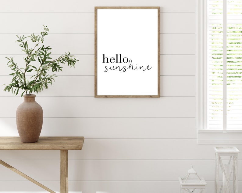 Hello Sunshine Printable Wall Art Instant Download, Summer Quotes ...