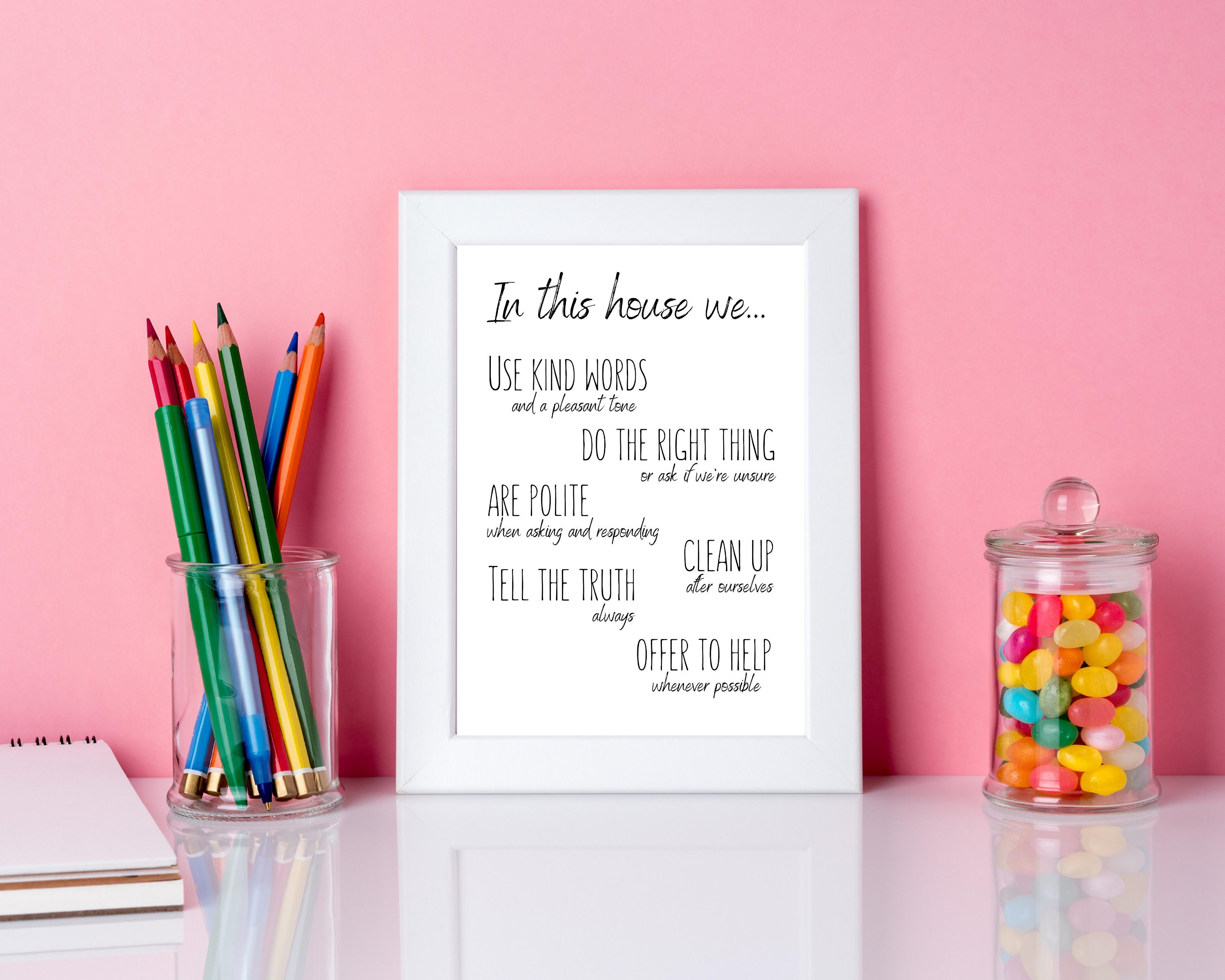 In This House We Family Wall DecorFamily Quote | Etsy