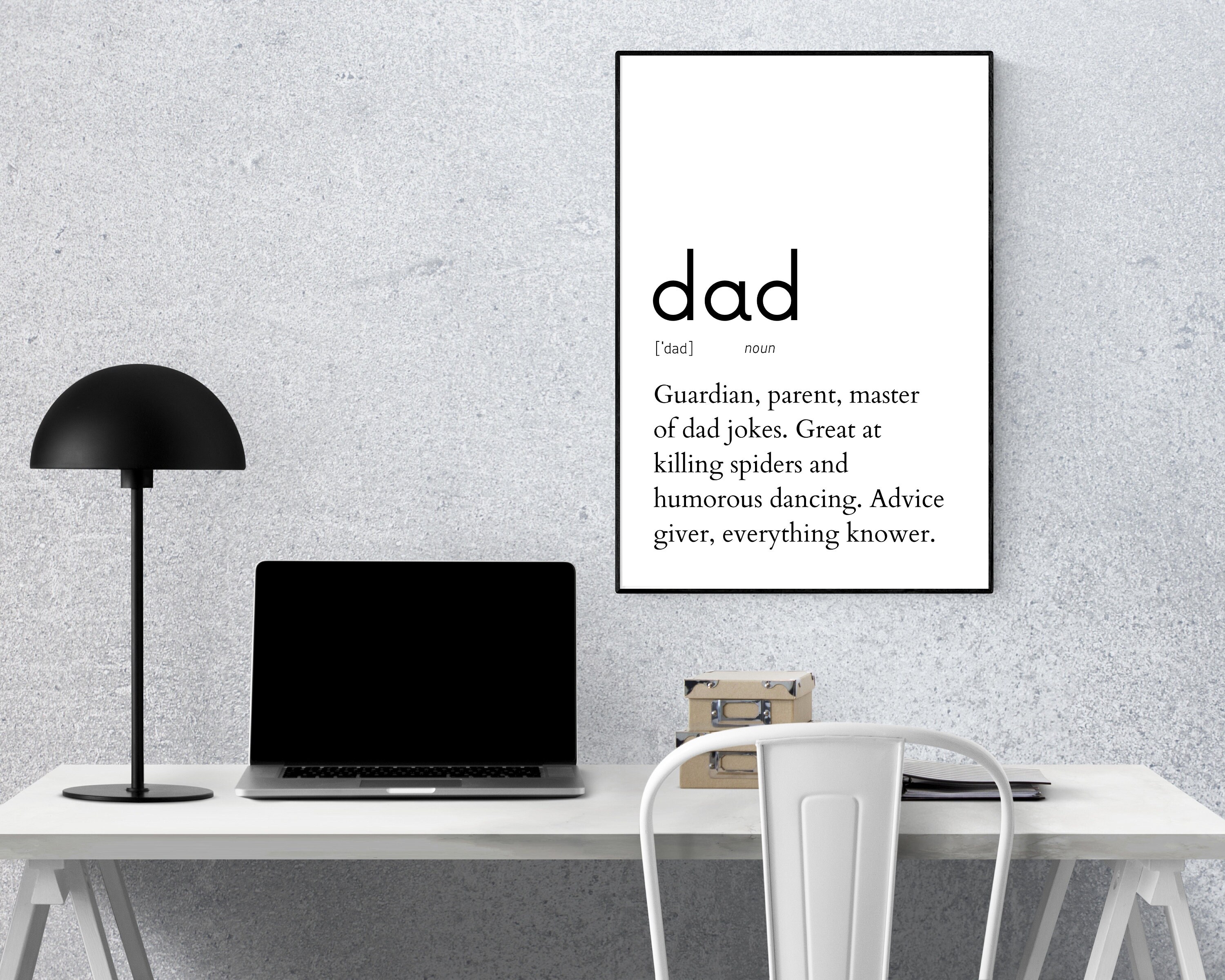 Dad Definition Printable Wall Art, Father's Day Sign Gift Idea, Father ...