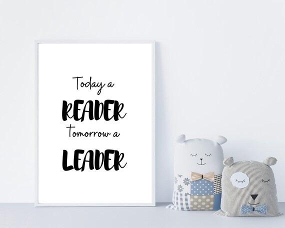 Hoy un lector mañana un líder Homeschool Printable Wall Art | Etsy España